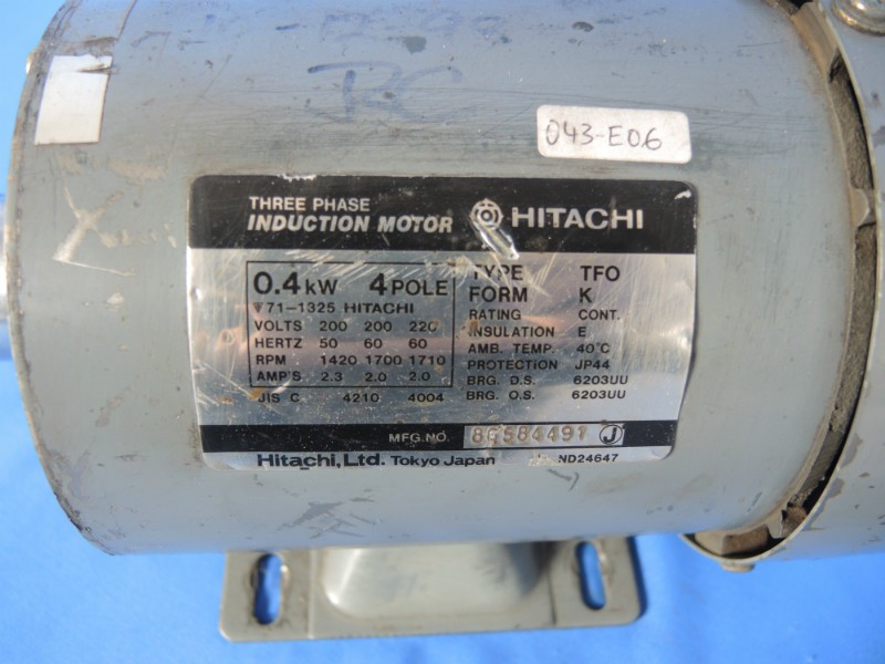 Hitachi TFO K 3-phase motor, 0.4 KW
